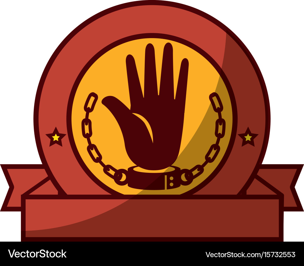 Chain of slavery Royalty Free Vector Image - VectorStock