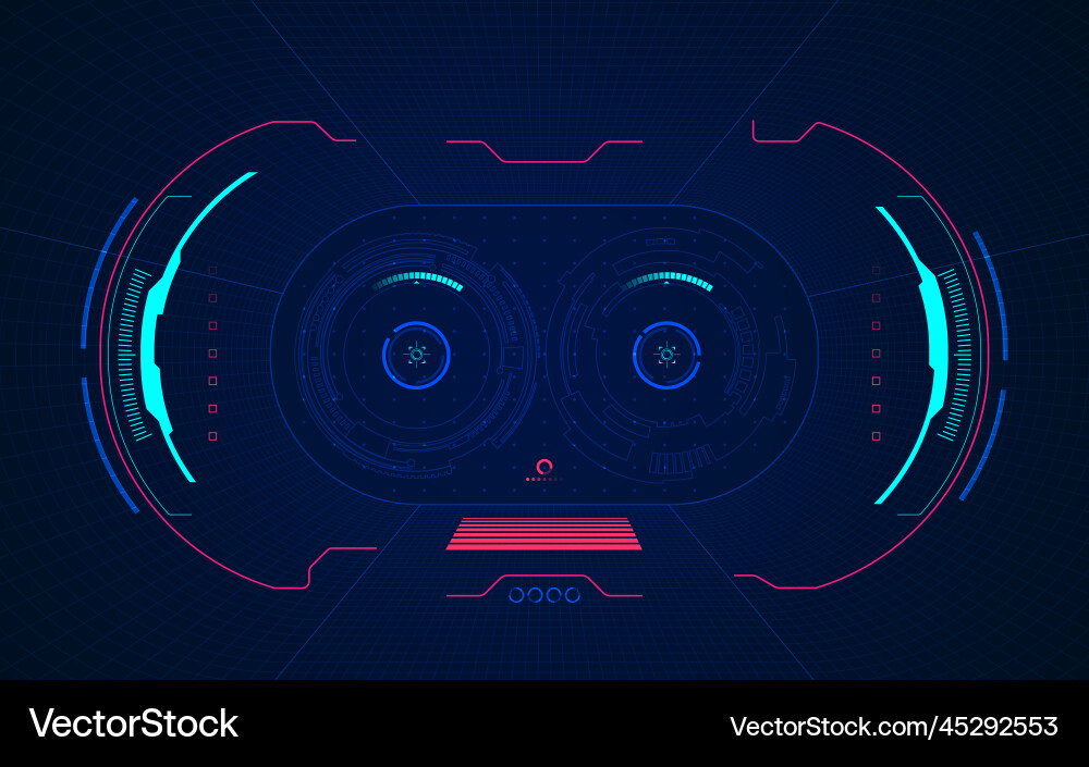 Concept of virtual reality or vr technology point Vector Image