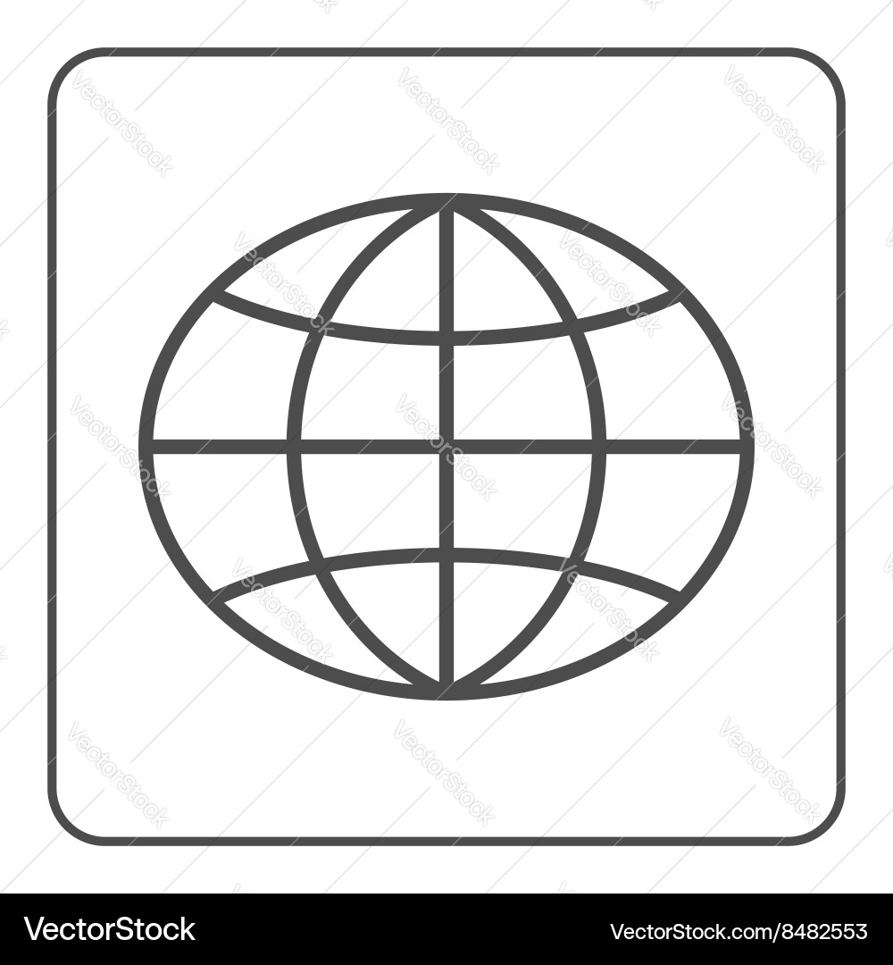 Earth globe icon global world sign Royalty Free Vector Image