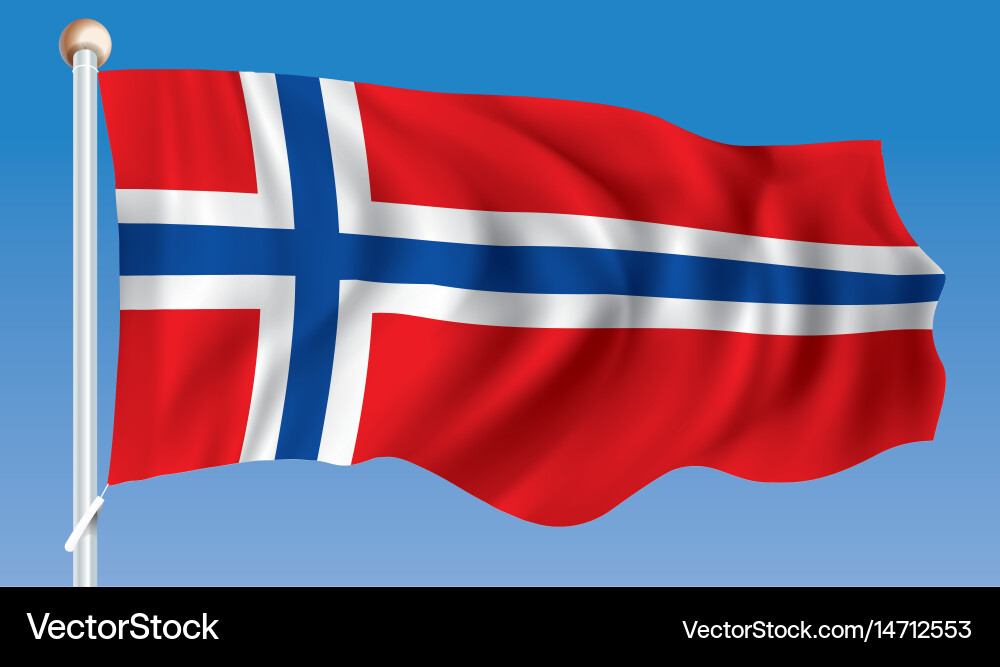 Flag of svalbard Royalty Free Vector Image - VectorStock