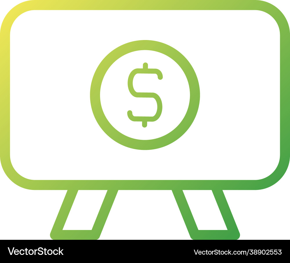 Logo money gradient style icon perfect Royalty Free Vector