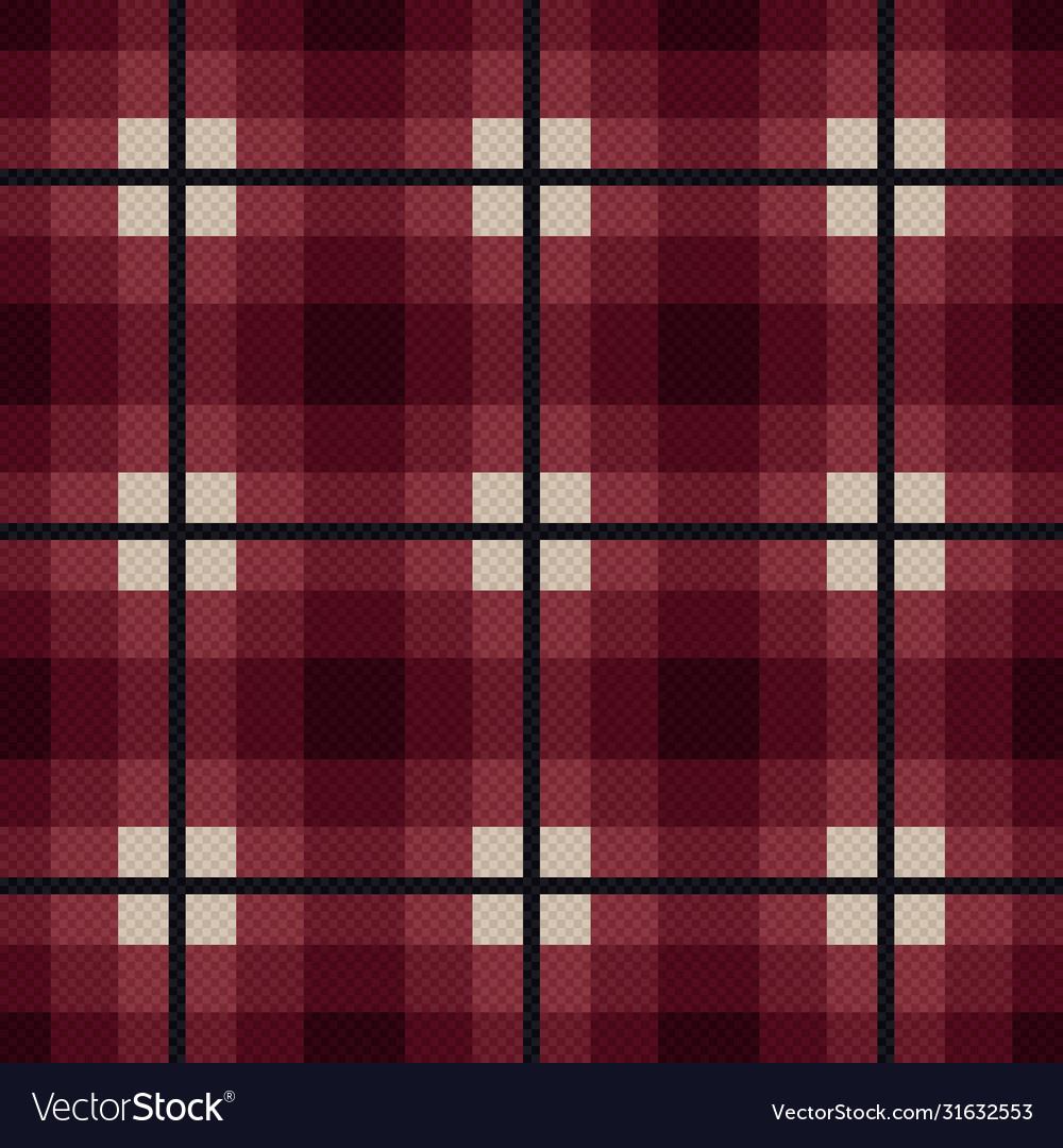 Rectangular seamless fabric pattern in red and Vector Image