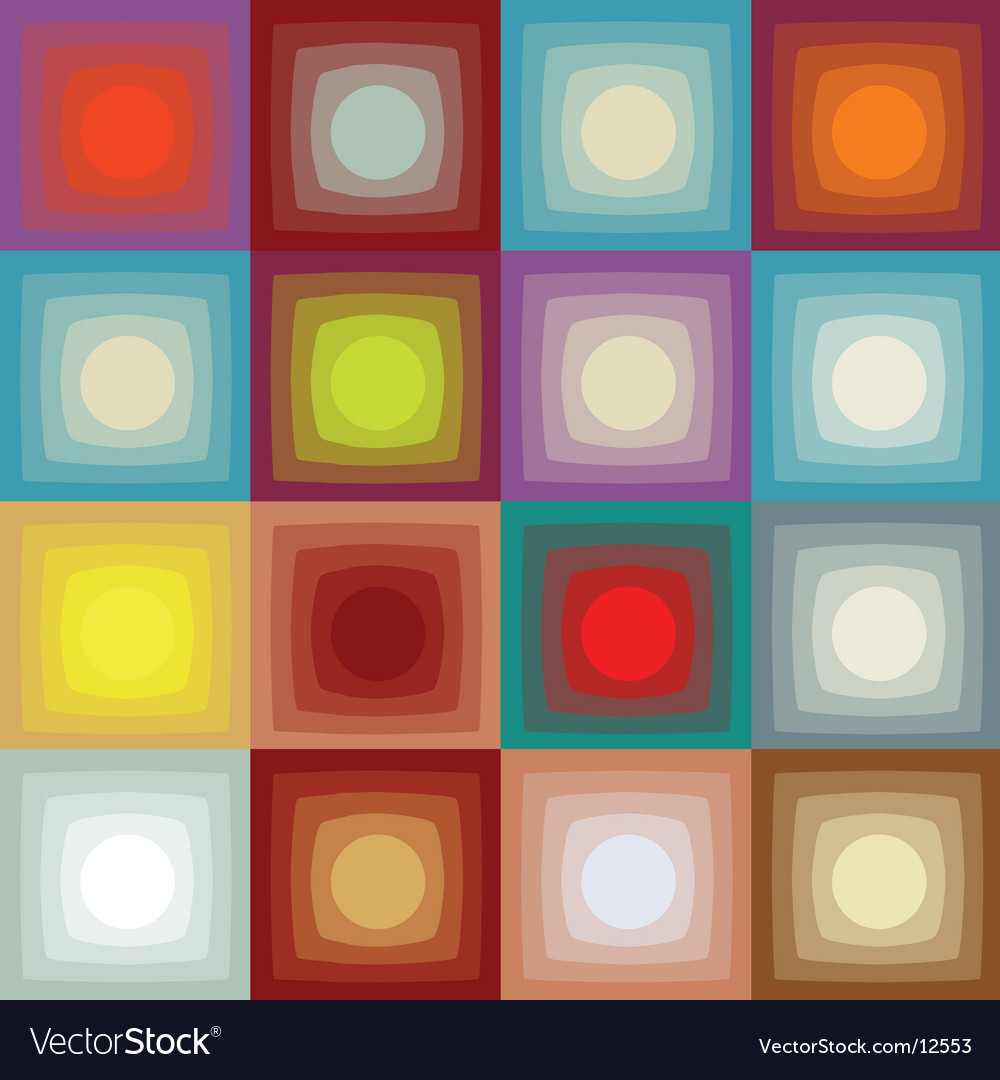 Retro square pattern Royalty Free Vector Image