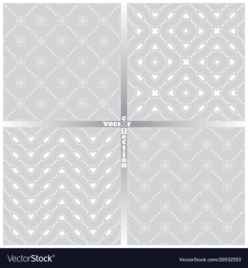Seamless pattern set fs Royalty Free Vector Image