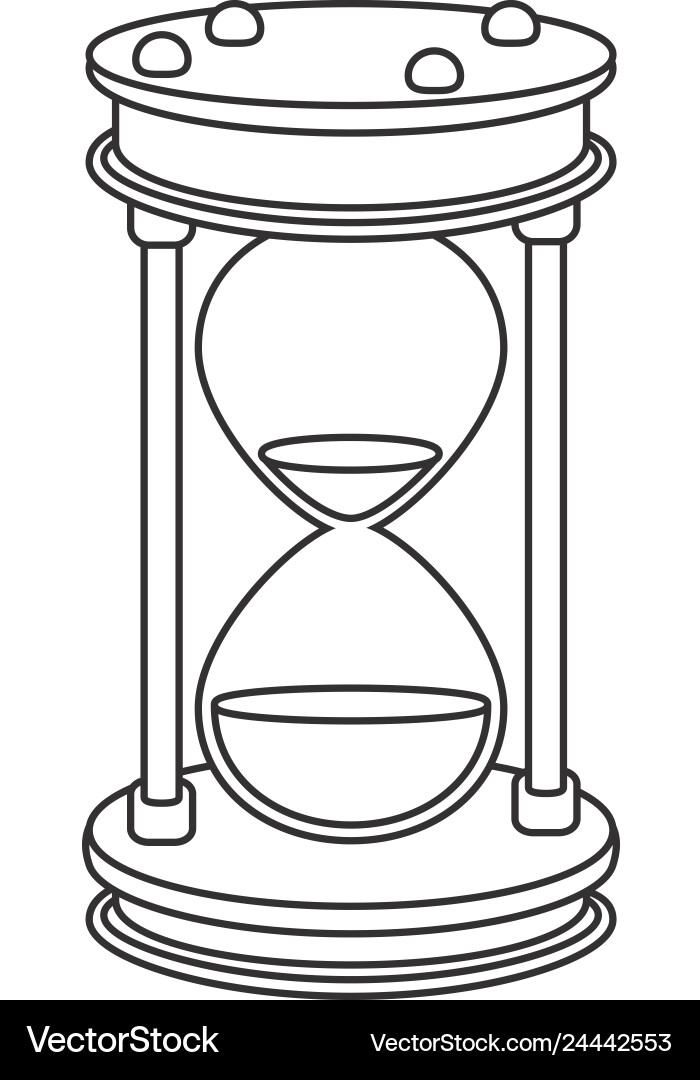 Time sand glass cartoon Royalty Free Vector Image