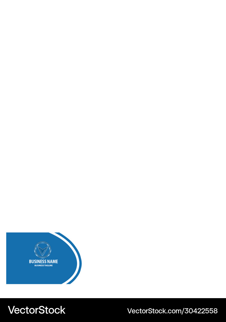 Blue business card template design Royalty Free Vector Image