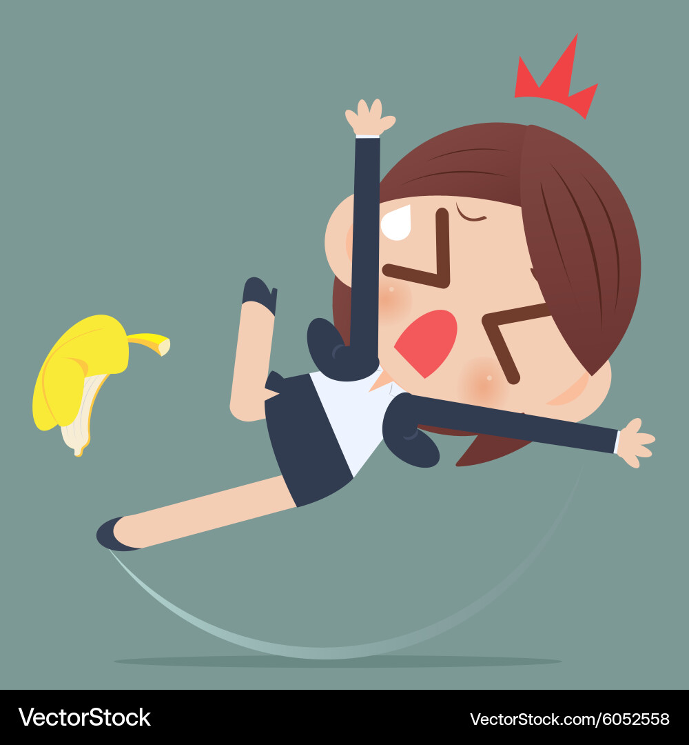 Businessman slipping Royalty Free Vector Image