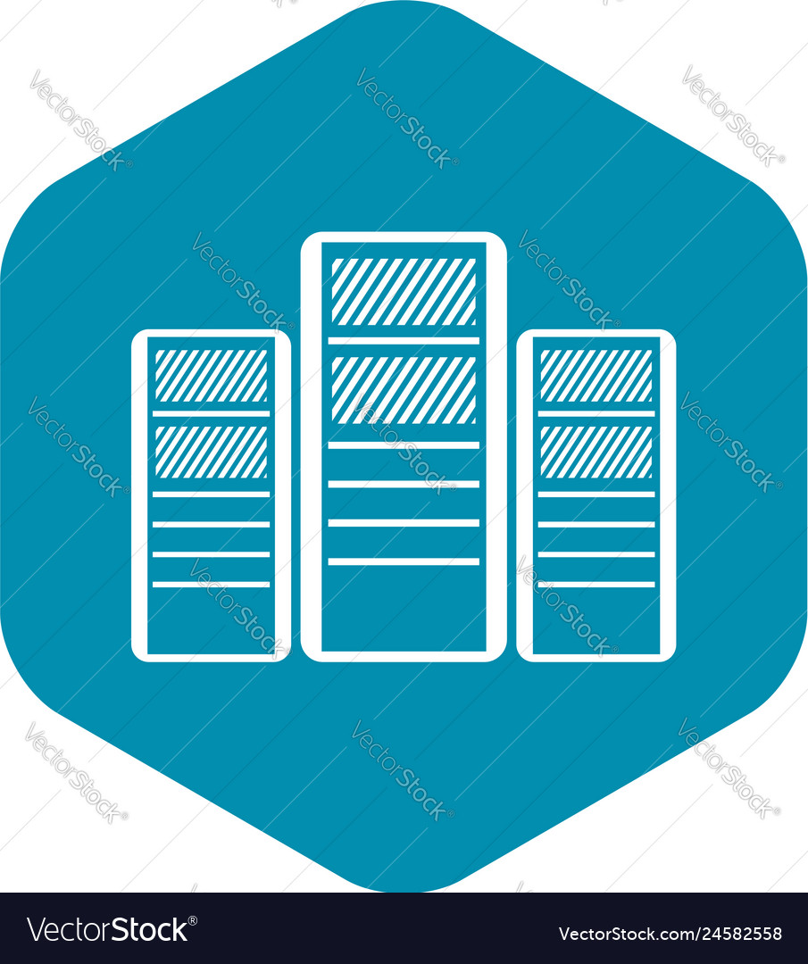 Database servers icon simple style Royalty Free Vector Image