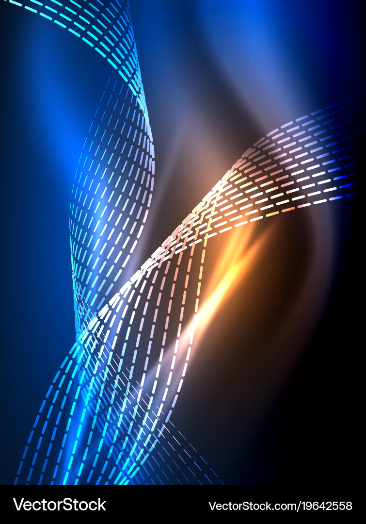 Elegant neon flowing stripes smooth waves Vector Image