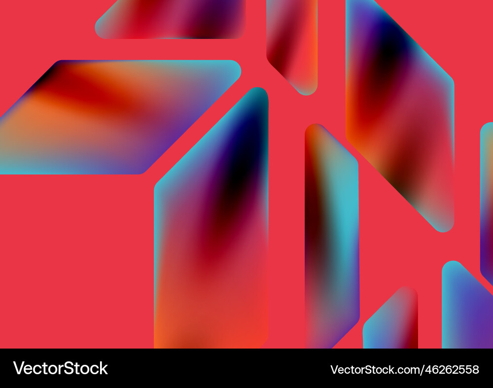 Fluid color dynamic geometric shapes abstract Vector Image