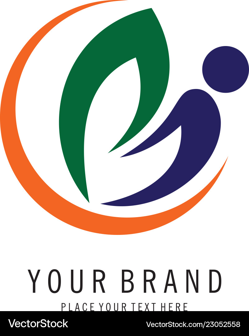 Letter m abstract people logo Royalty Free Vector Image