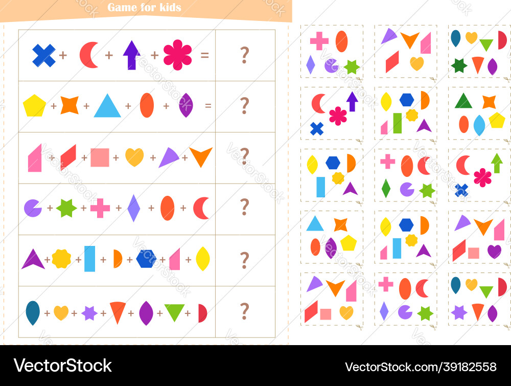 Logic game for children find the correct answer Vector Image
