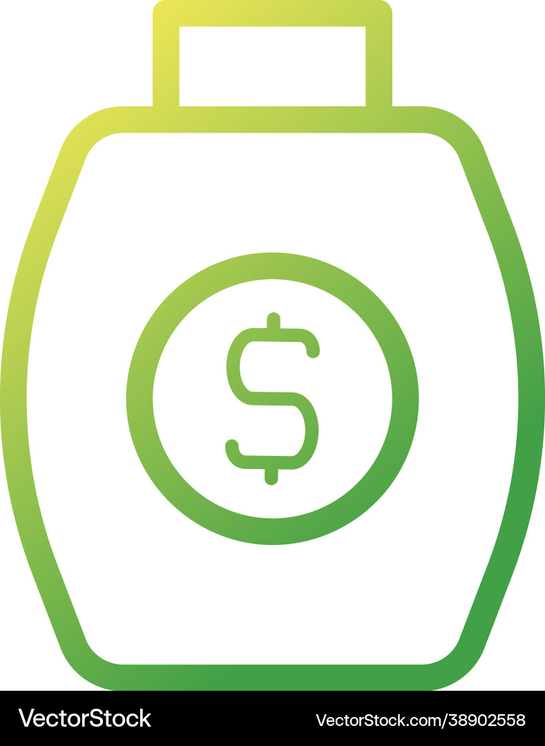 Logo money gradient style icon perfect Royalty Free Vector