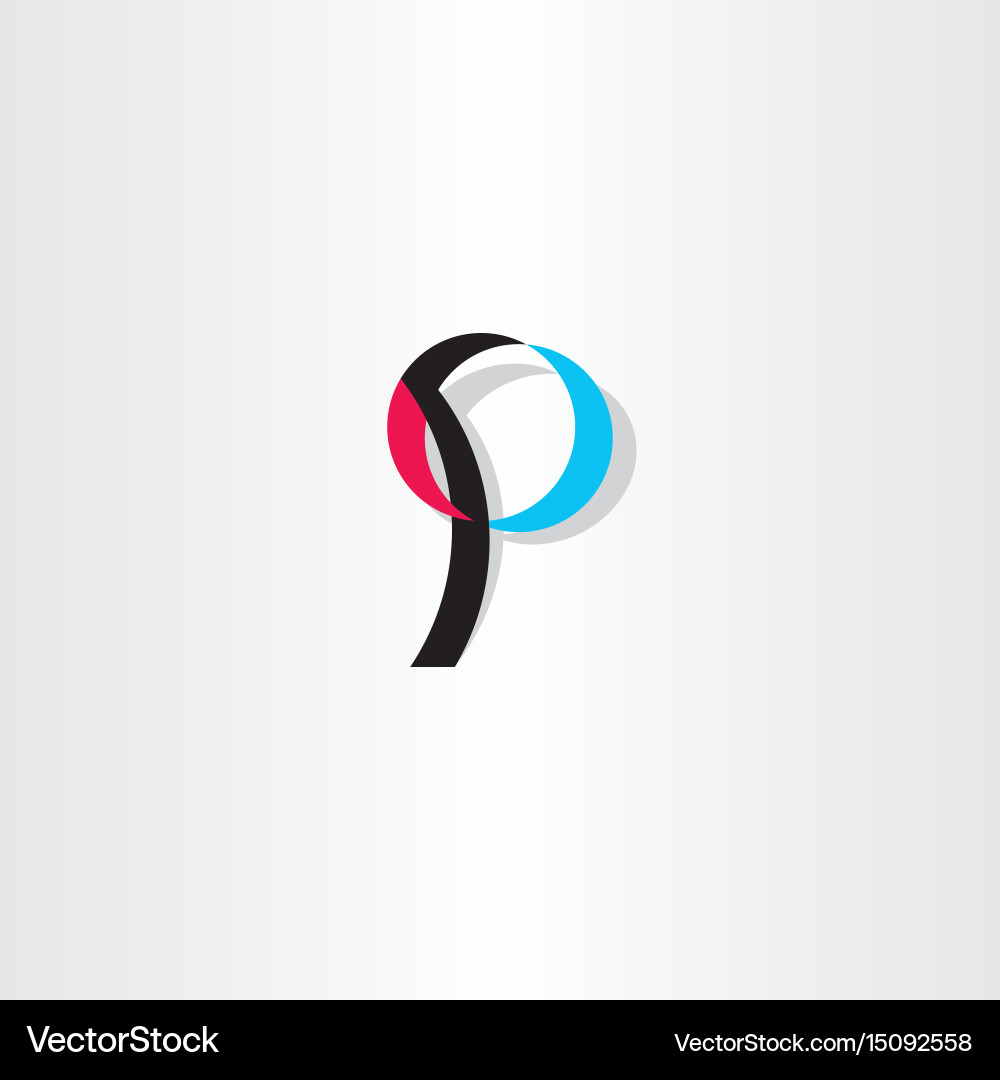 Logo p letter design icon symbol Royalty Free Vector Image