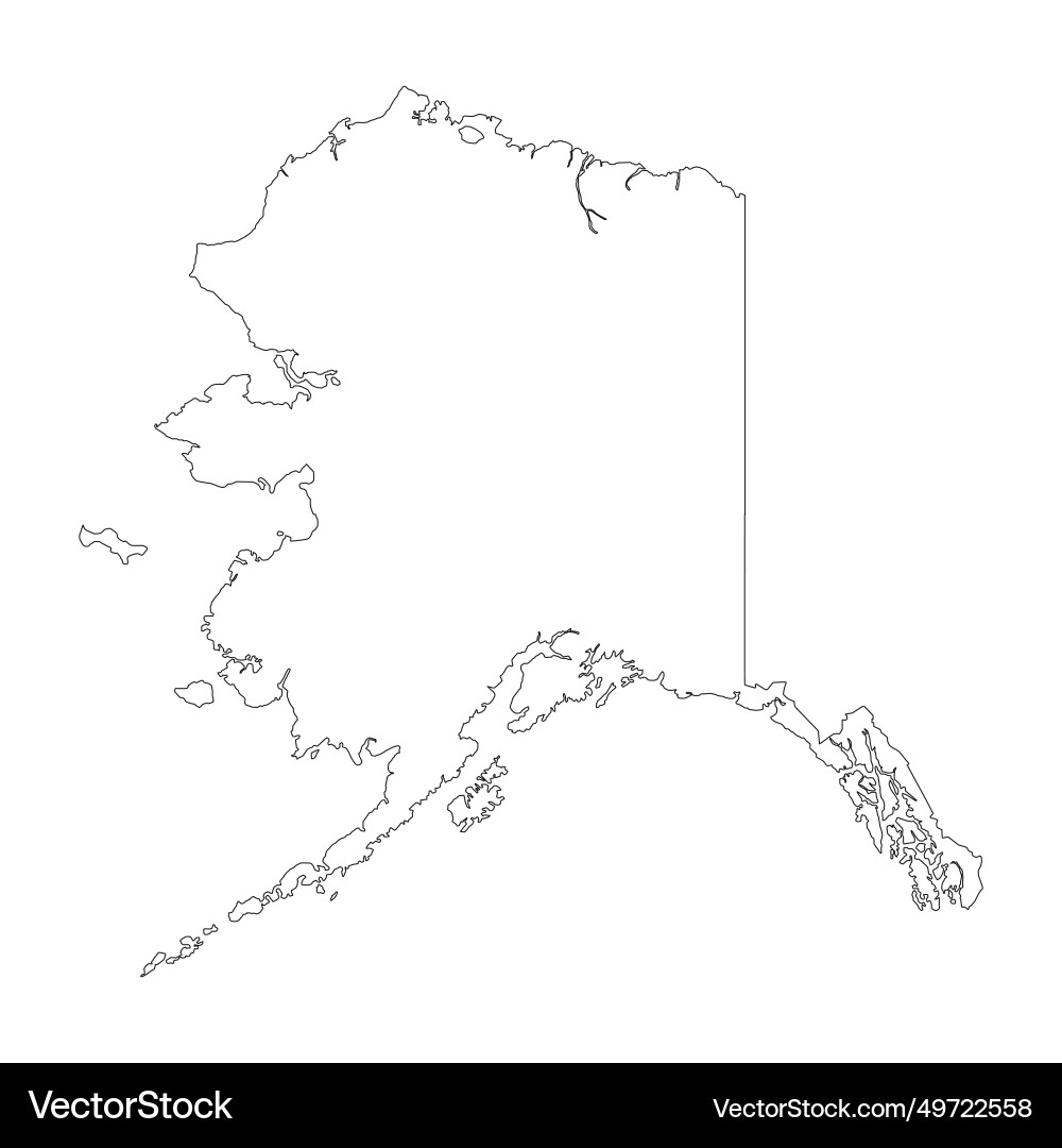 Map of alaska icon Royalty Free Vector Image - VectorStock
