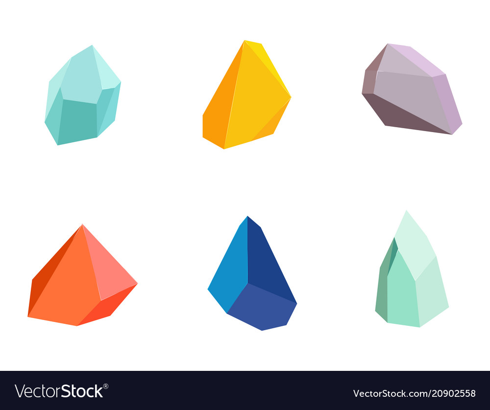 Minerals collection poster Royalty Free Vector Image