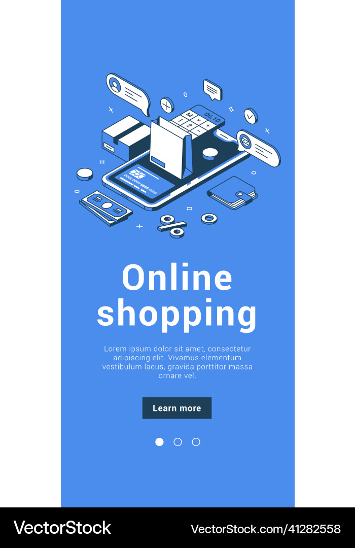 Online shopping digital store order purchasing Vector Image