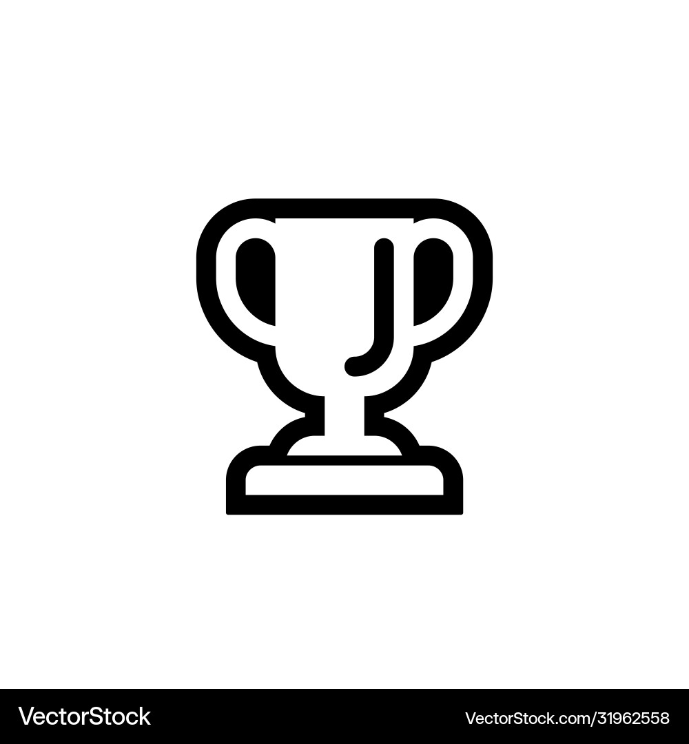 Prize cup icon isolated on white background eps 10