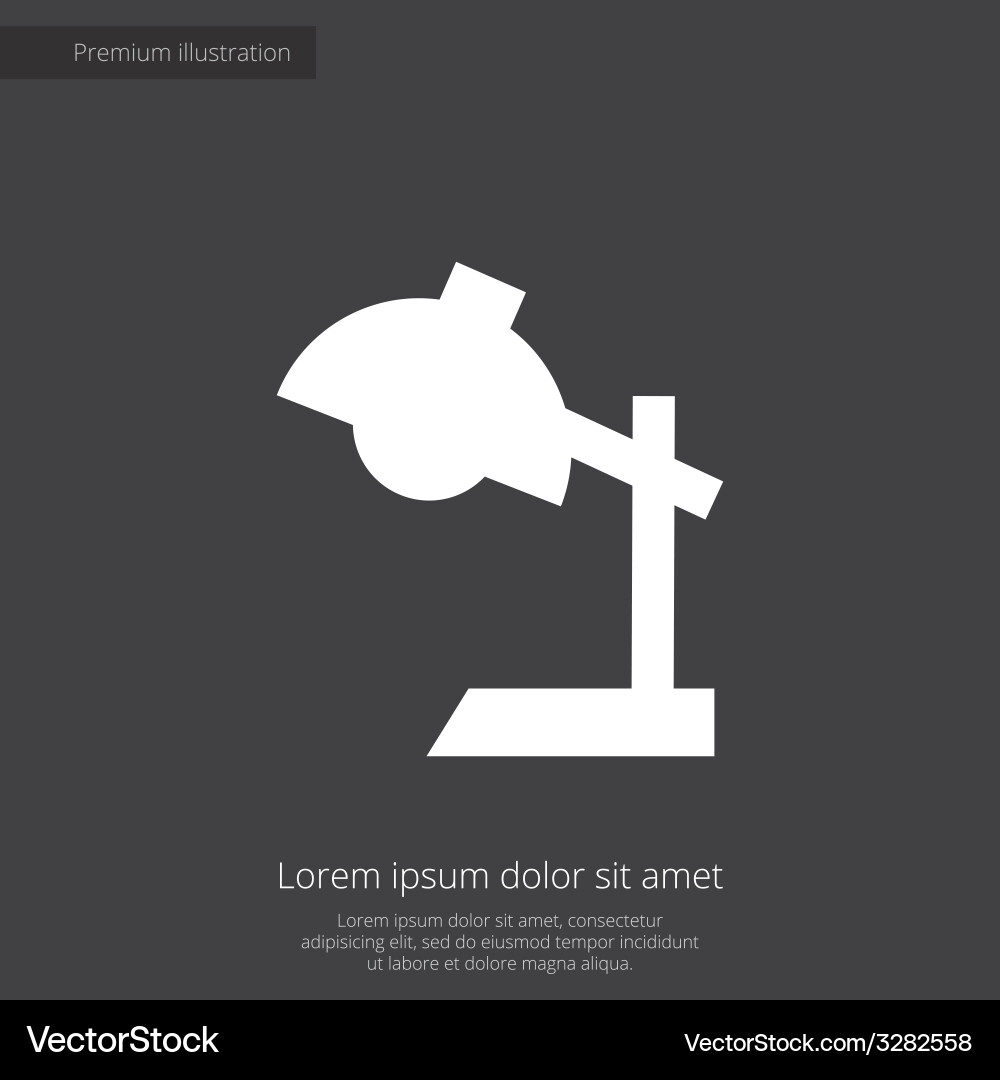 Reading-lamp premium icon white on dark background