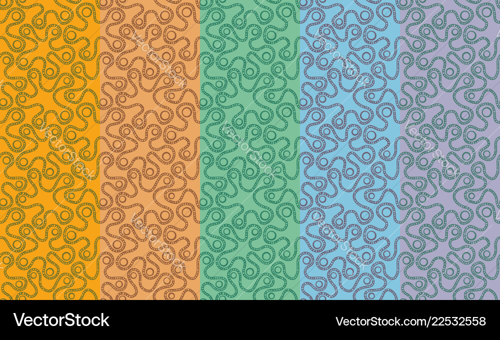 Seamless pattern with ethnic tribal curved Vector Image