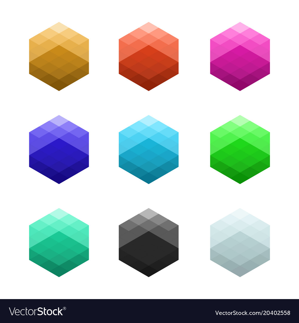 Set of colorful abstract logo or element design Vector Image