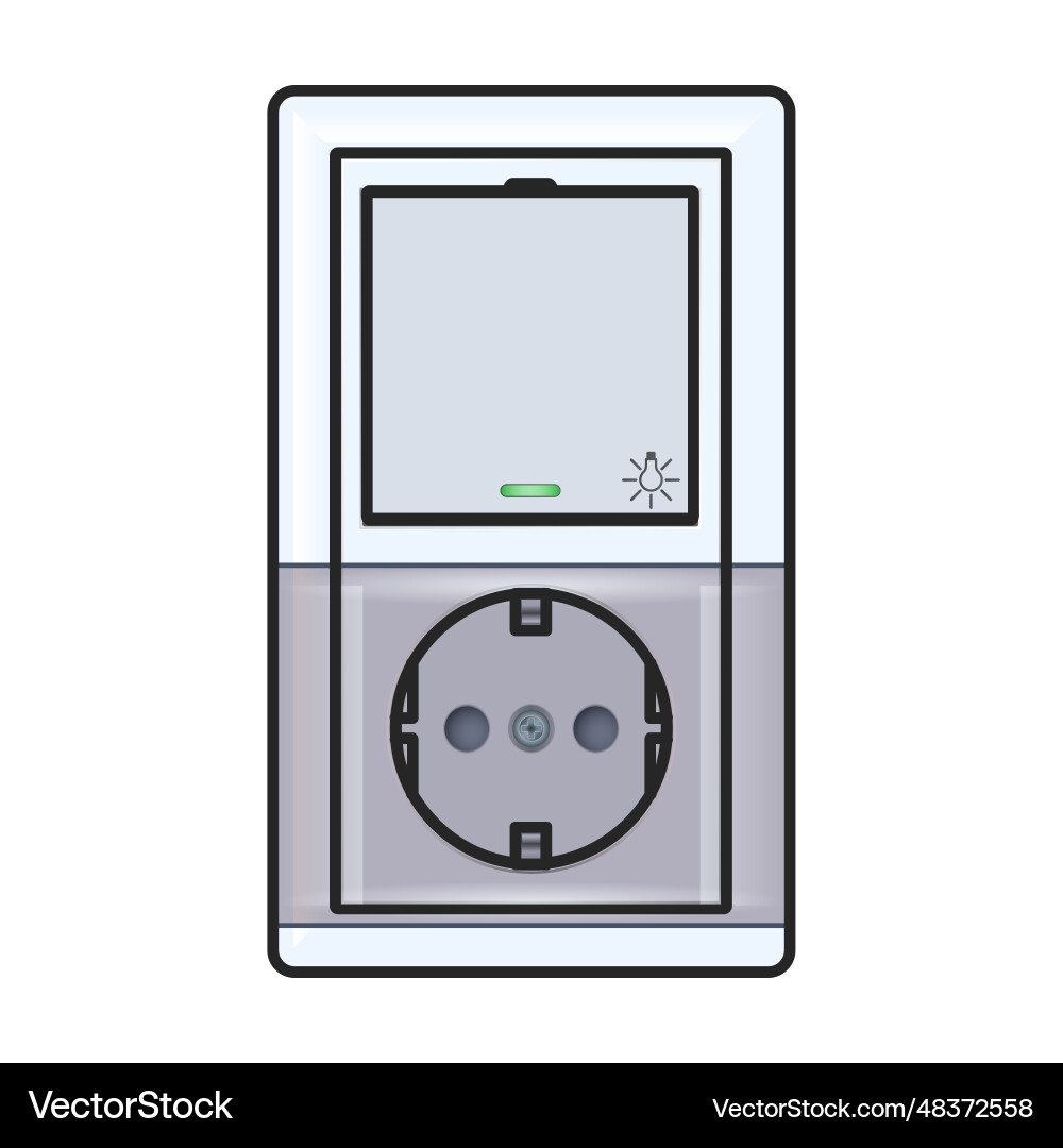 Socket of switch iconcolor logo isolated Vector Image