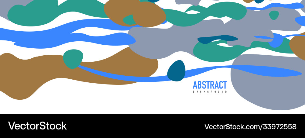 Trendy liquid style shapes abstract design Vector Image