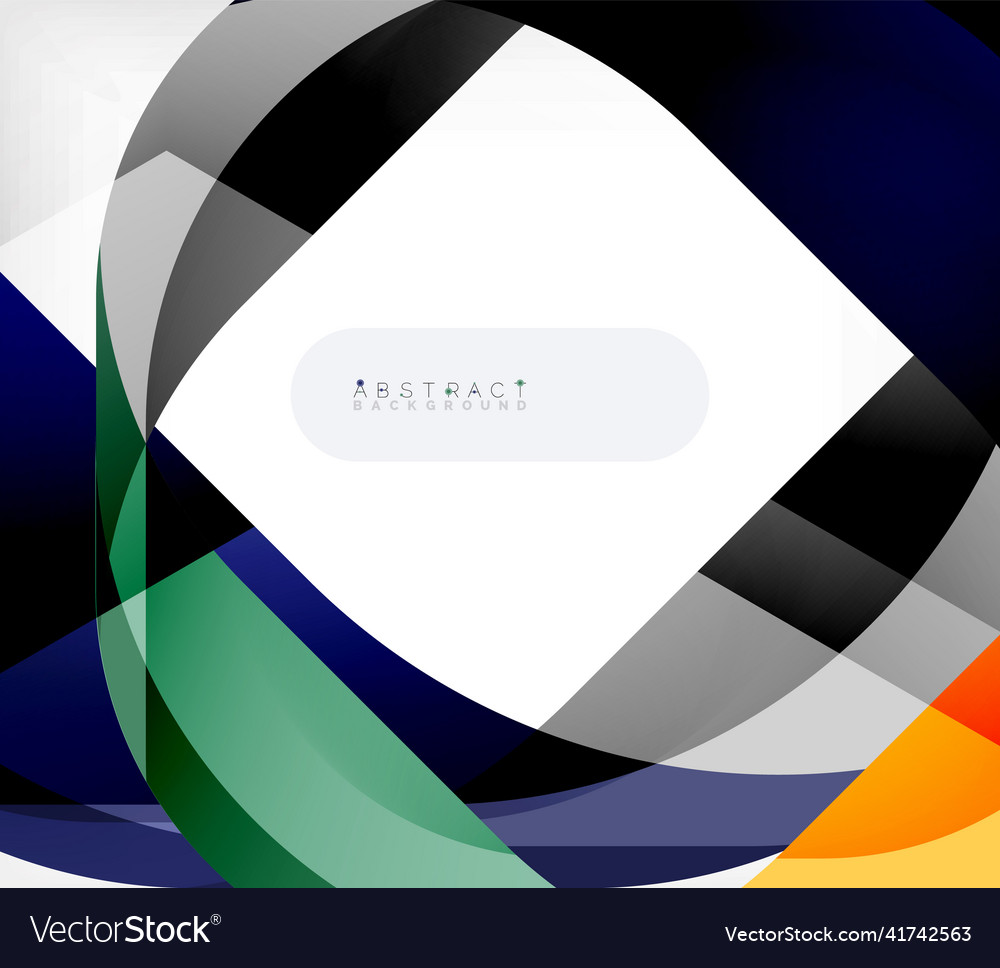 Abstract square shape with overlapping waves Vector Image