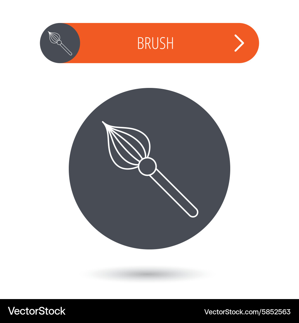 Brush icon paintbrush tool sign Royalty Free Vector Image