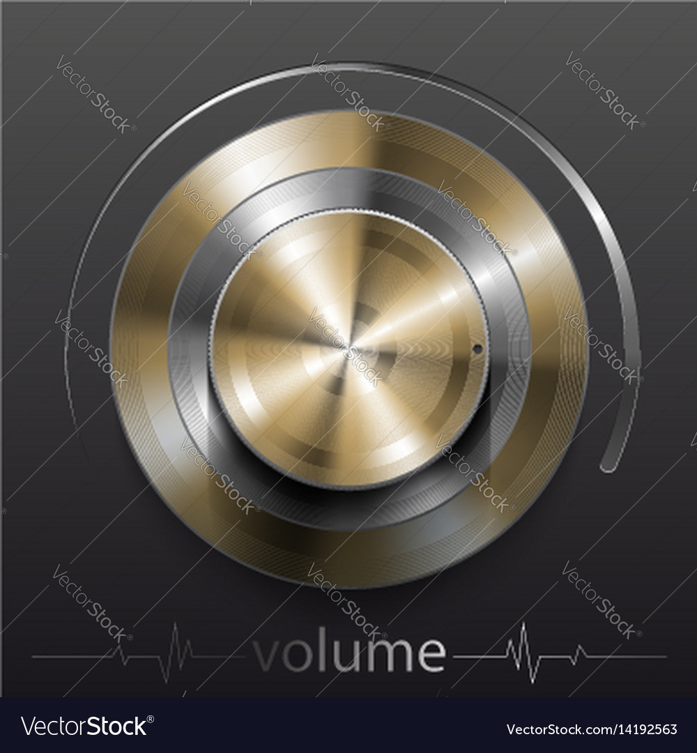 Button volume Royalty Free Vector Image - VectorStock