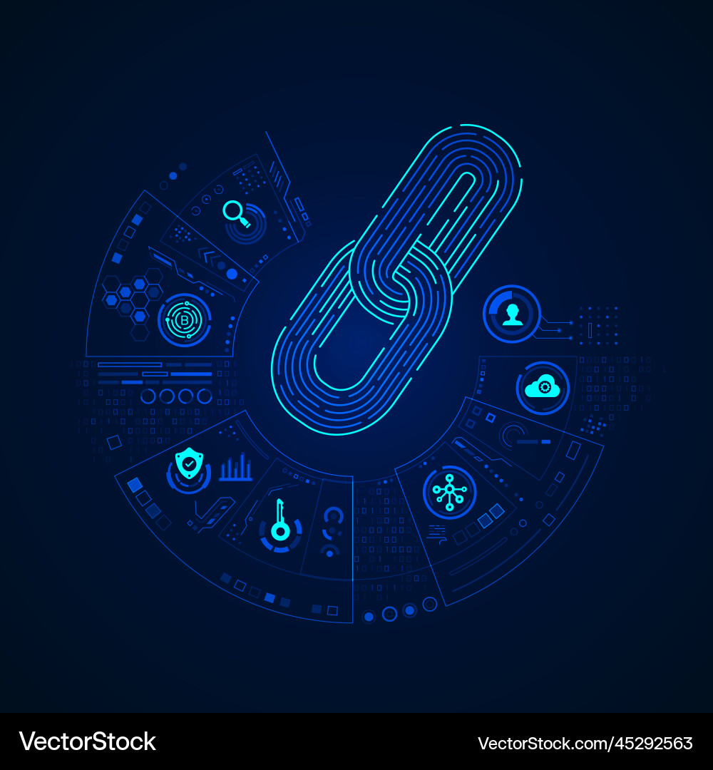 Concept of cryptocurrency or block chain Vector Image