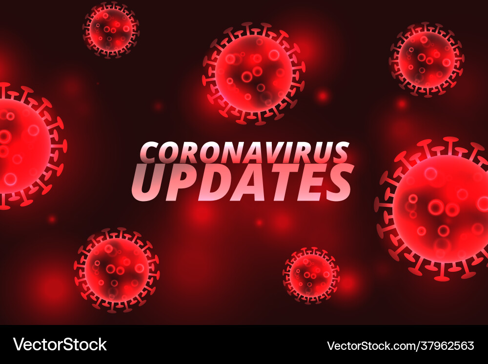 Covid19-19 coronavirus updates infection red Vector Image