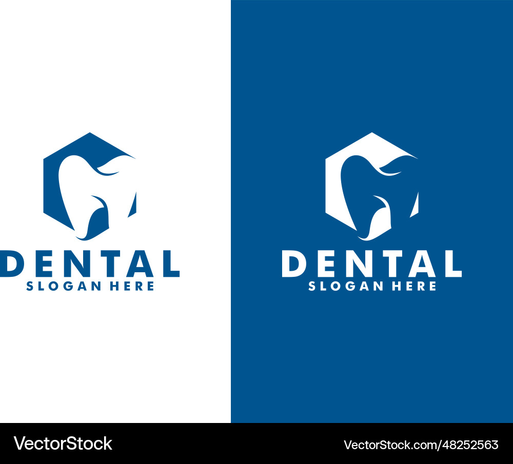 Dental logo design dentist icon template Vector Image