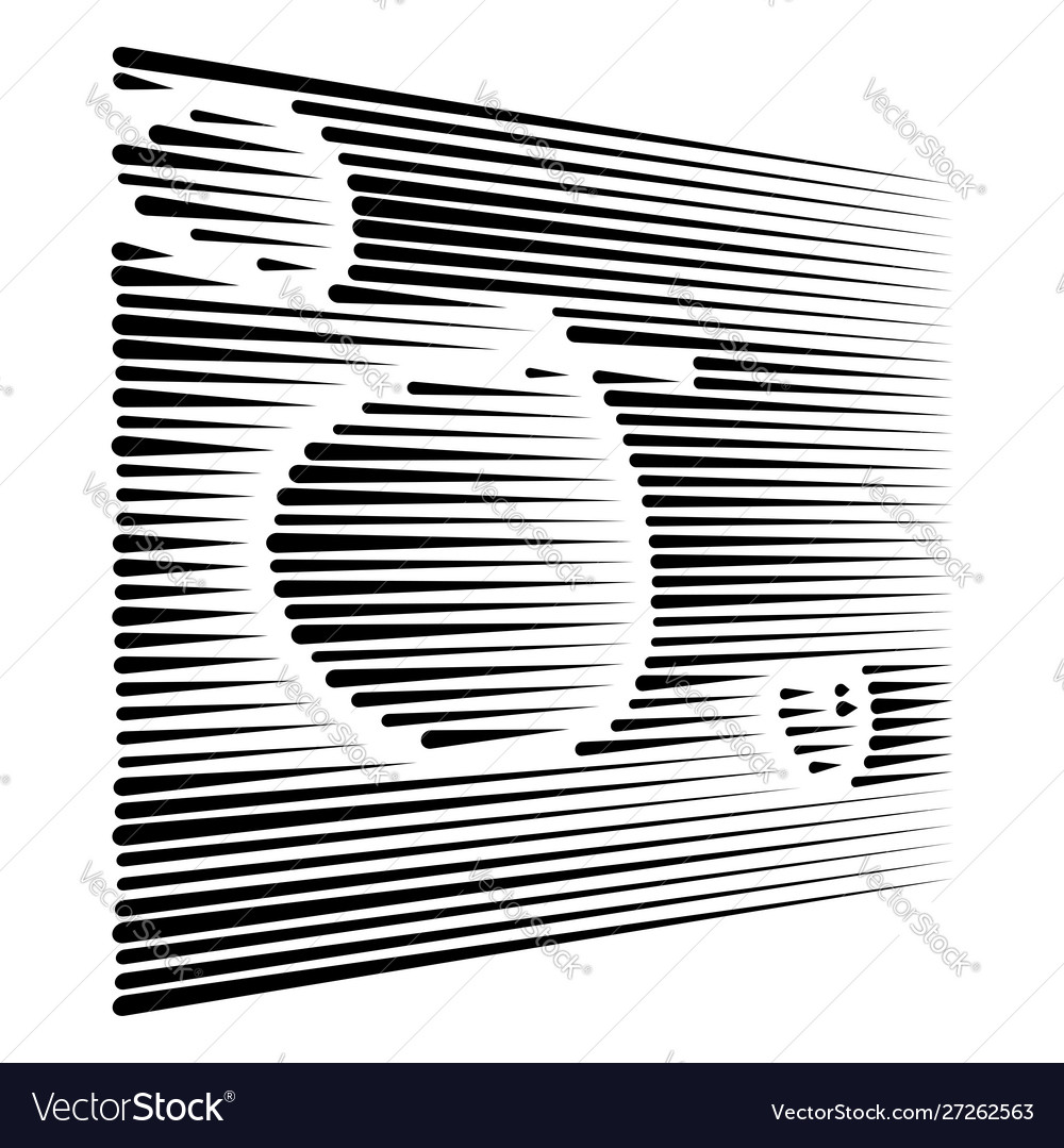 Dynamic dashed segmented lines pattern irregular Vector Image
