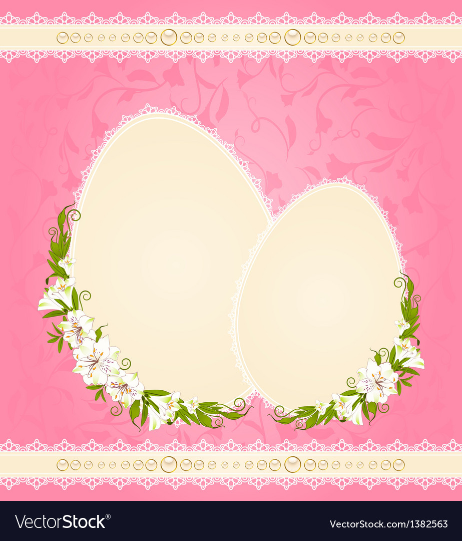 Easter border frame Royalty Free Vector Image - VectorStock
