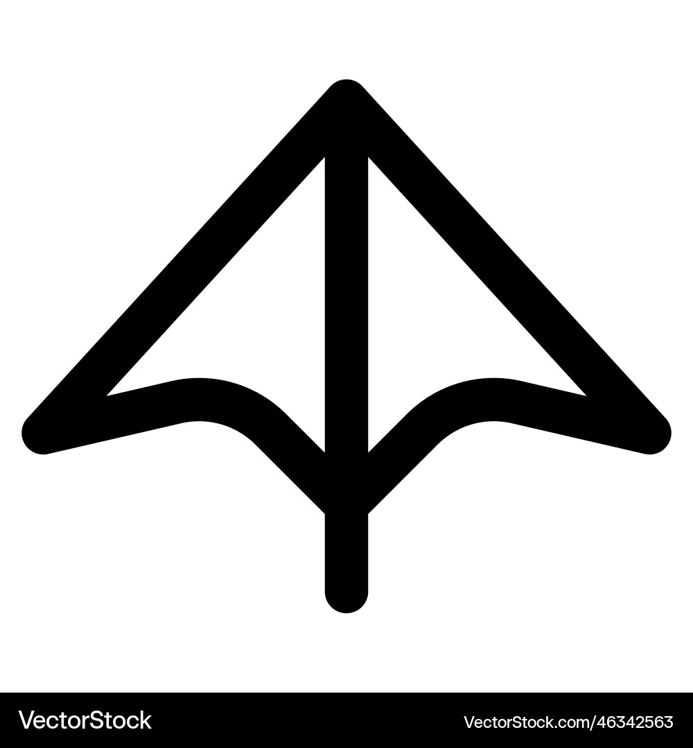 Hang glider non-motorized aircraft for flying Vector Image