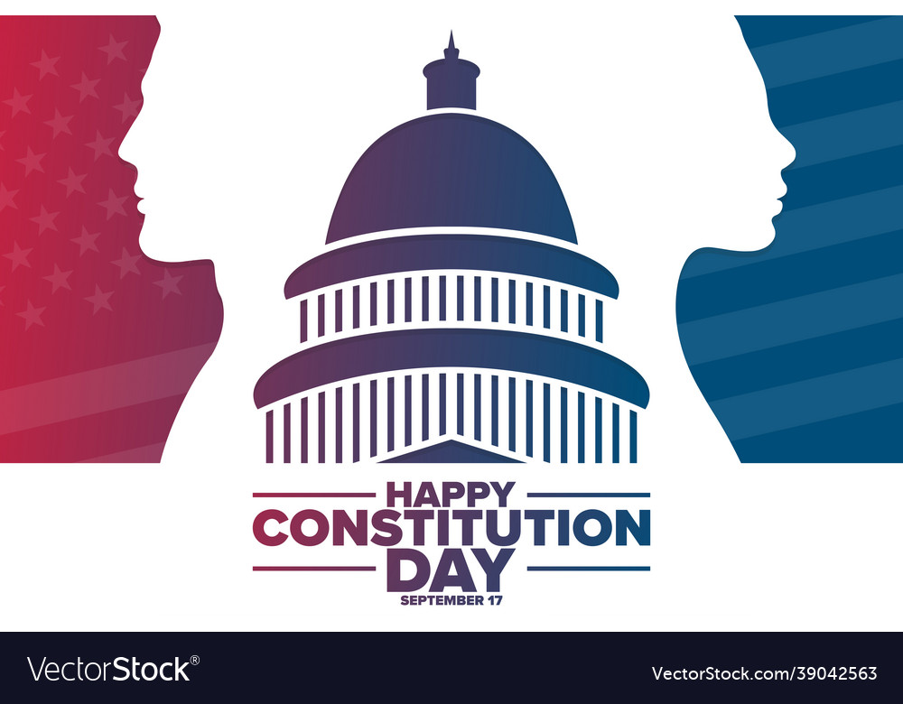 Happy constitution day and citizenship Royalty Free Vector