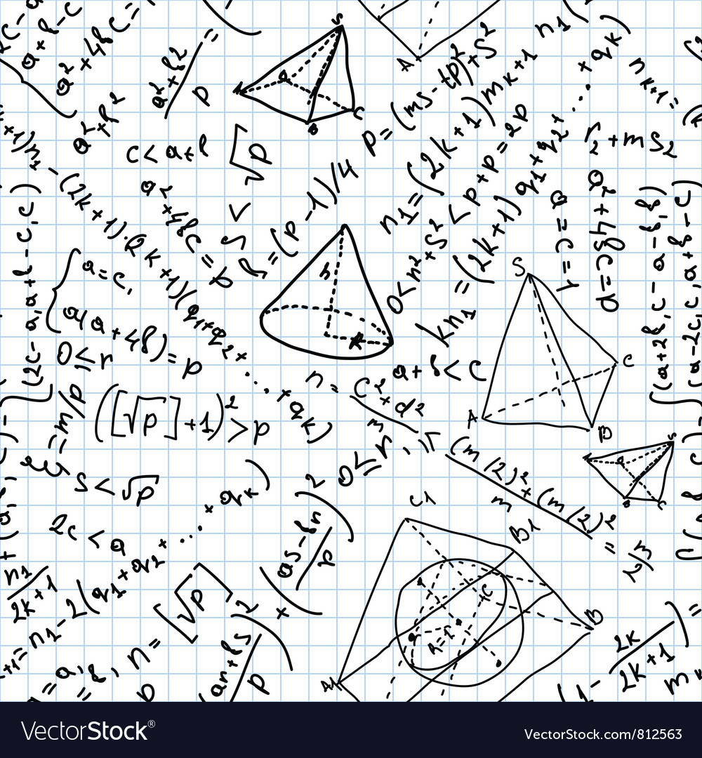 Maths Seamless Pattern Royalty Free Vector Image