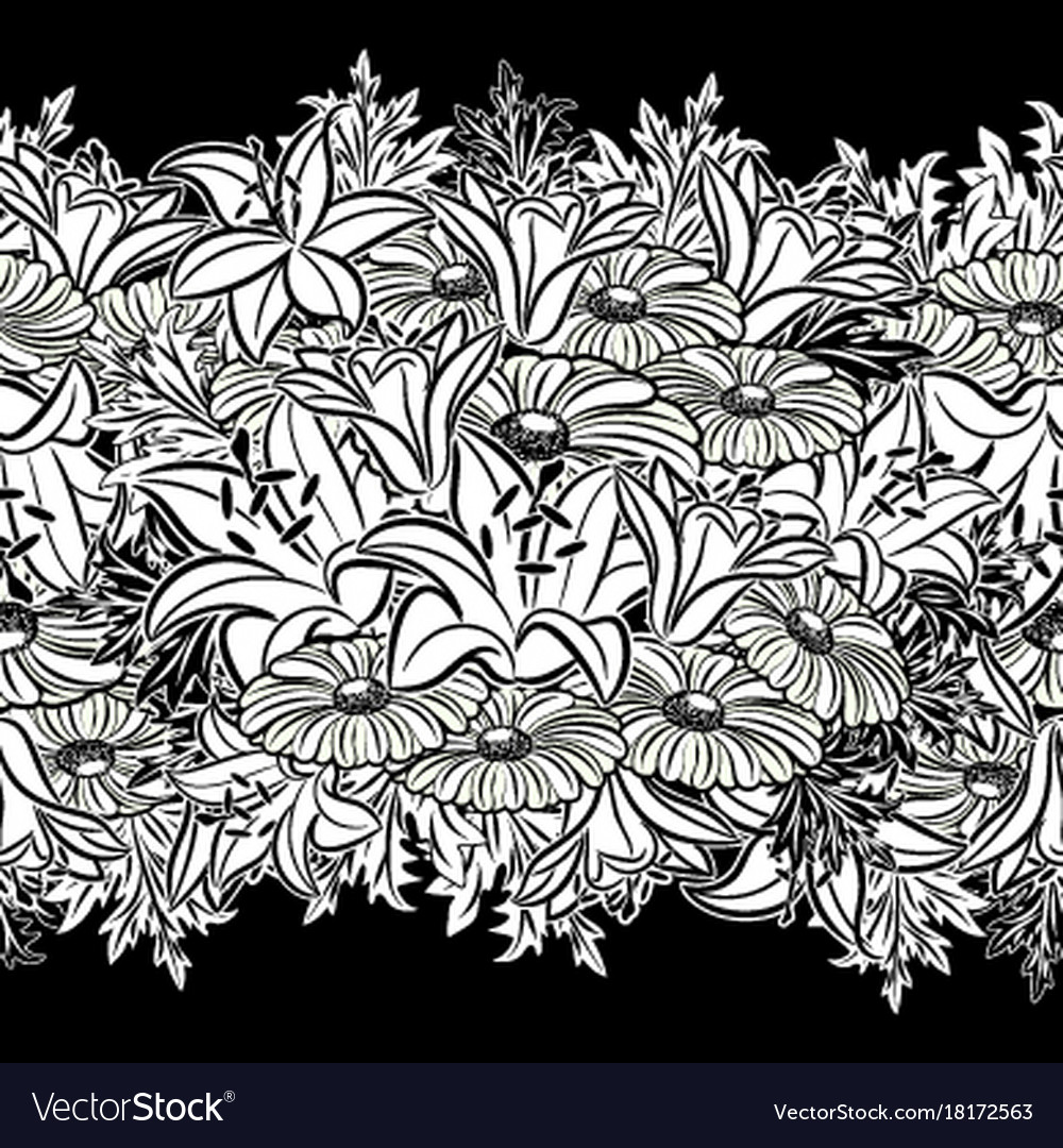 Seamless monochrome pattern Royalty Free Vector Image