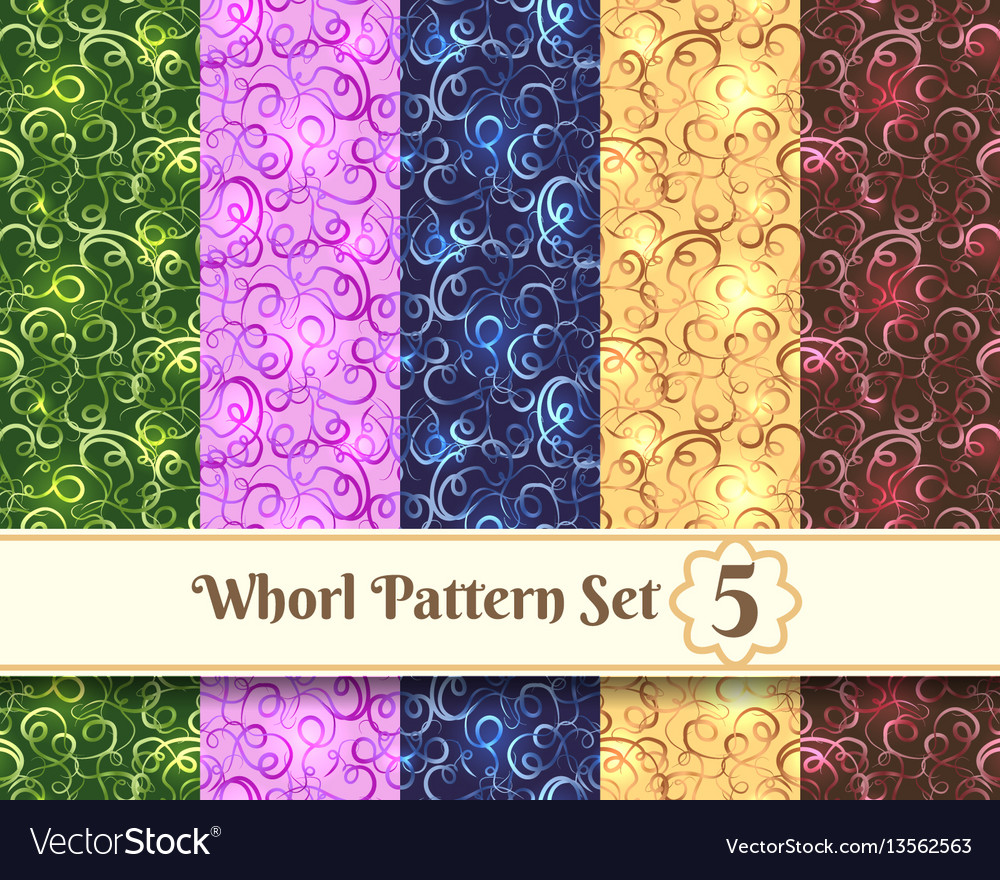 Whorl pattern set Royalty Free Vector Image - VectorStock