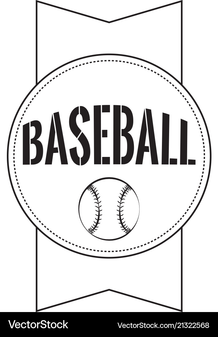Abstract baseball label Royalty Free Vector Image
