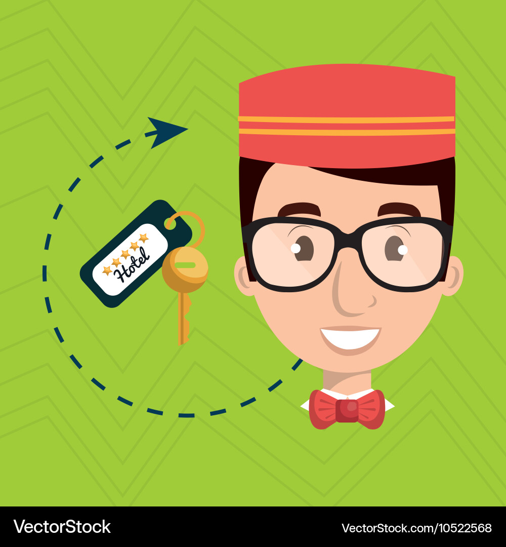 Bellman hotel employee icon Royalty Free Vector Image