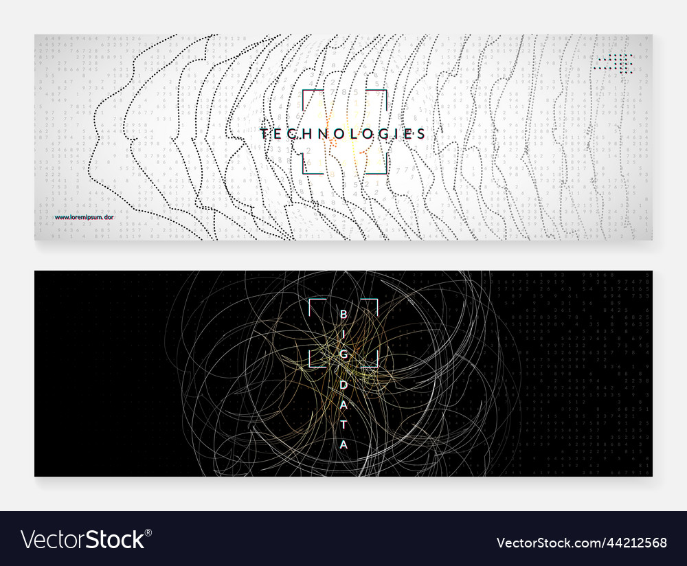 Big data concept digital technology abstract Vector Image