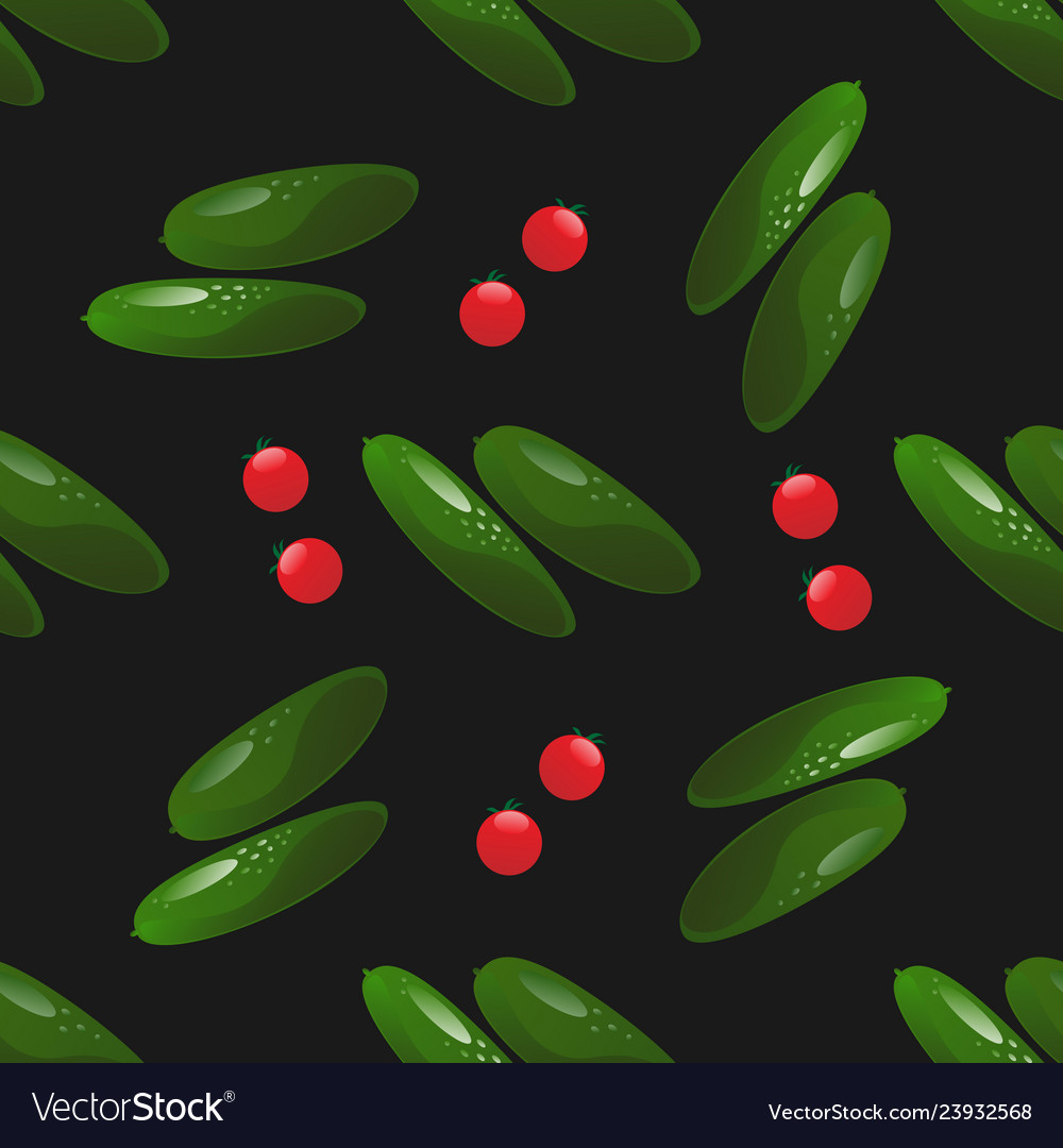 Cucumber seamless pattern Royalty Free Vector Image