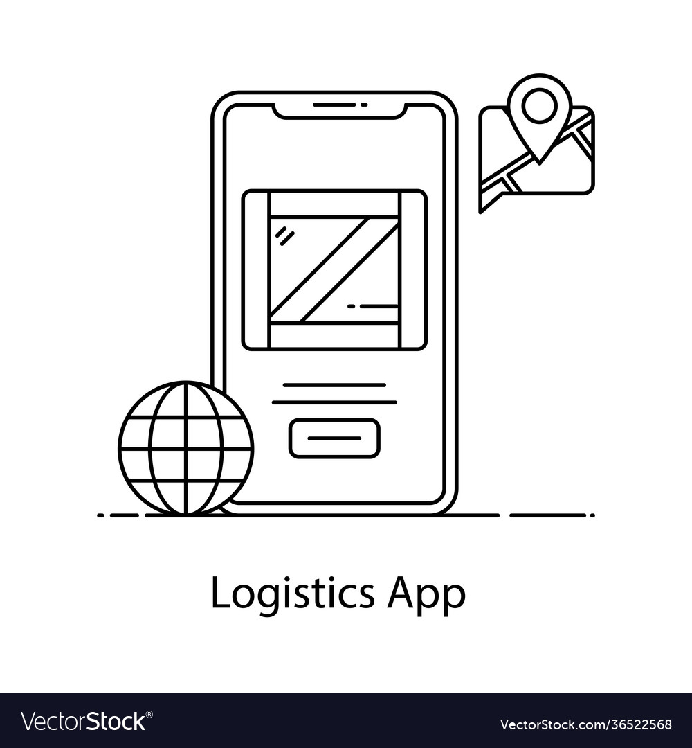 Logistics app Royalty Free Vector Image - VectorStock