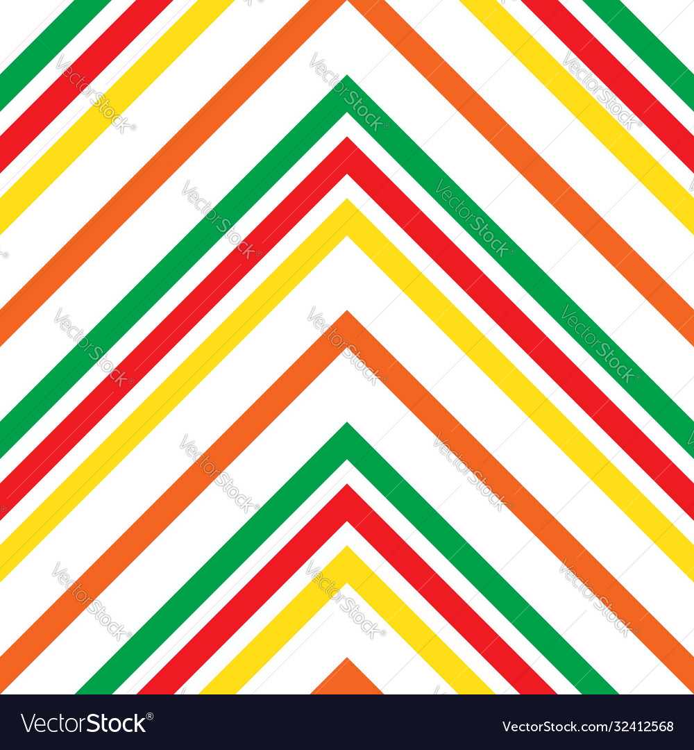 Rainbow chevron diagonal stripes seamless pattern Vector Image