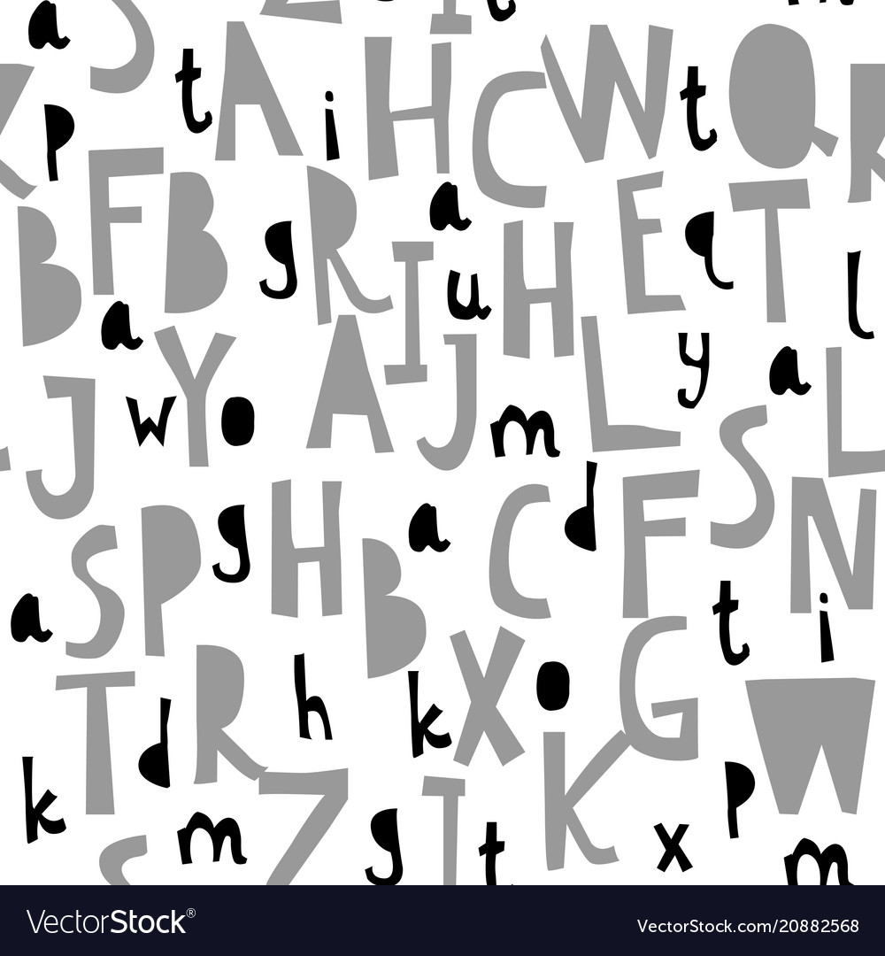 Seamless pattern with abc or alphabet Royalty Free Vector