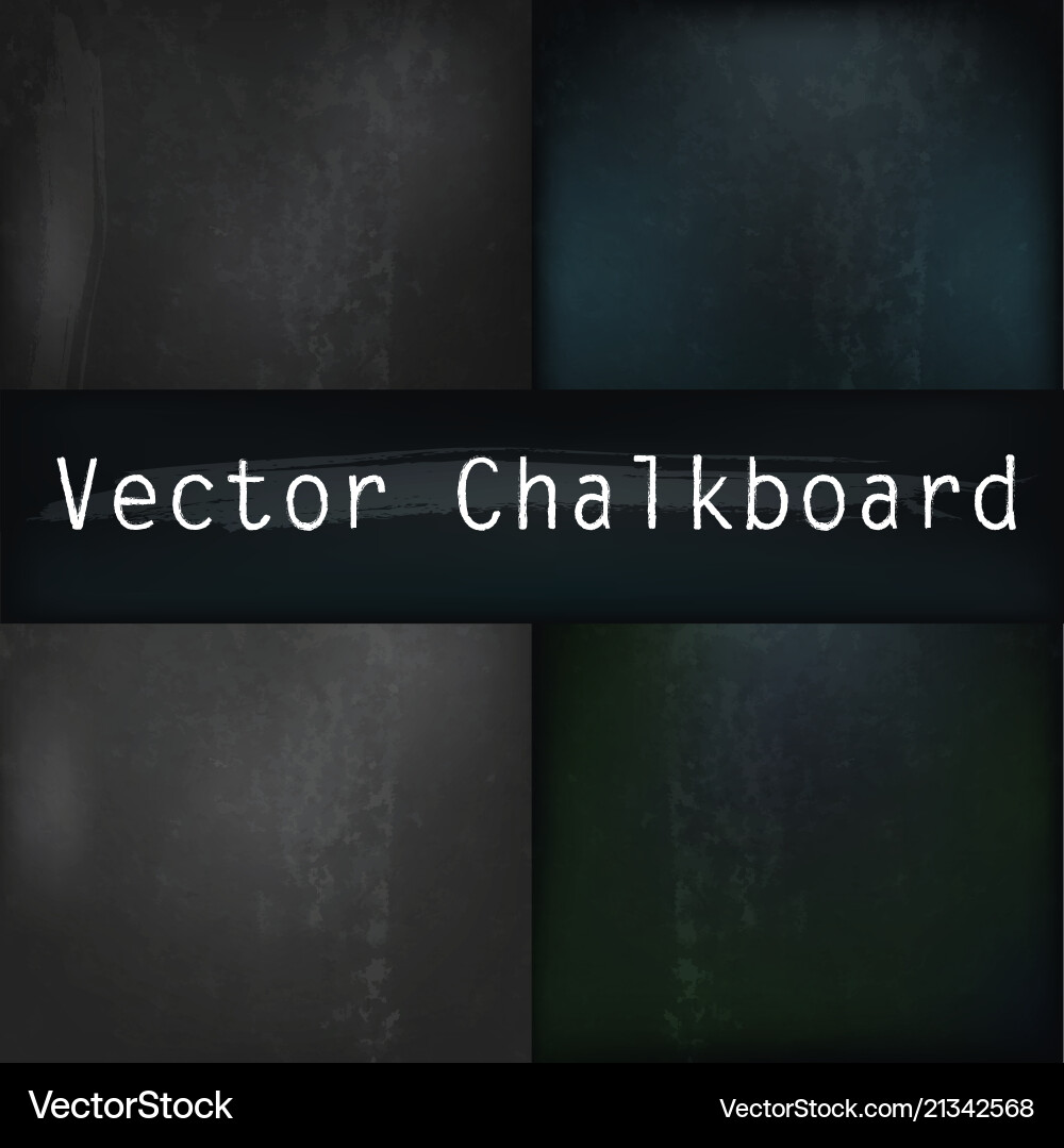 Set of realistic chalkboards for design Royalty Free Vector