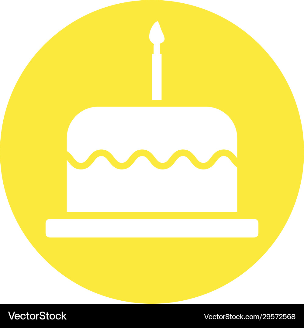 Sweet cake pastry block style icon Royalty Free Vector Image