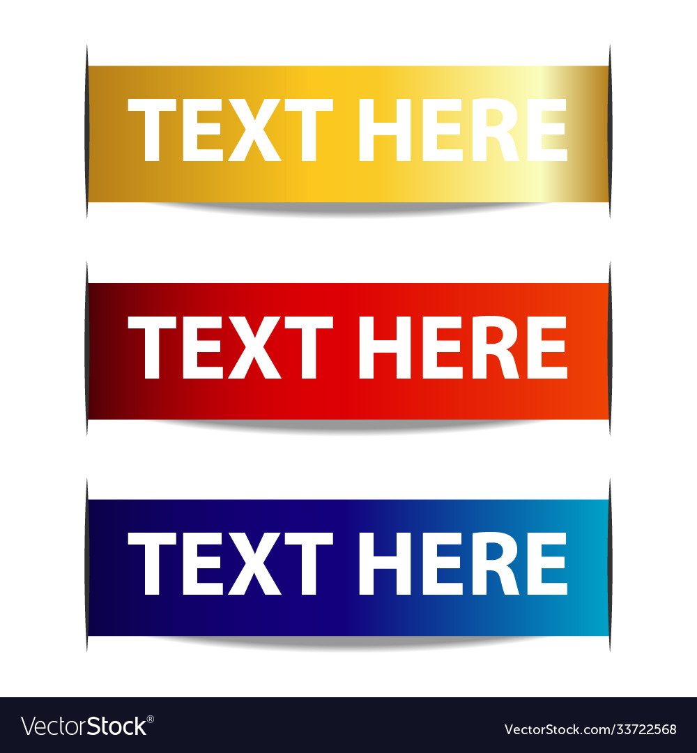 Text label template design Royalty Free Vector Image